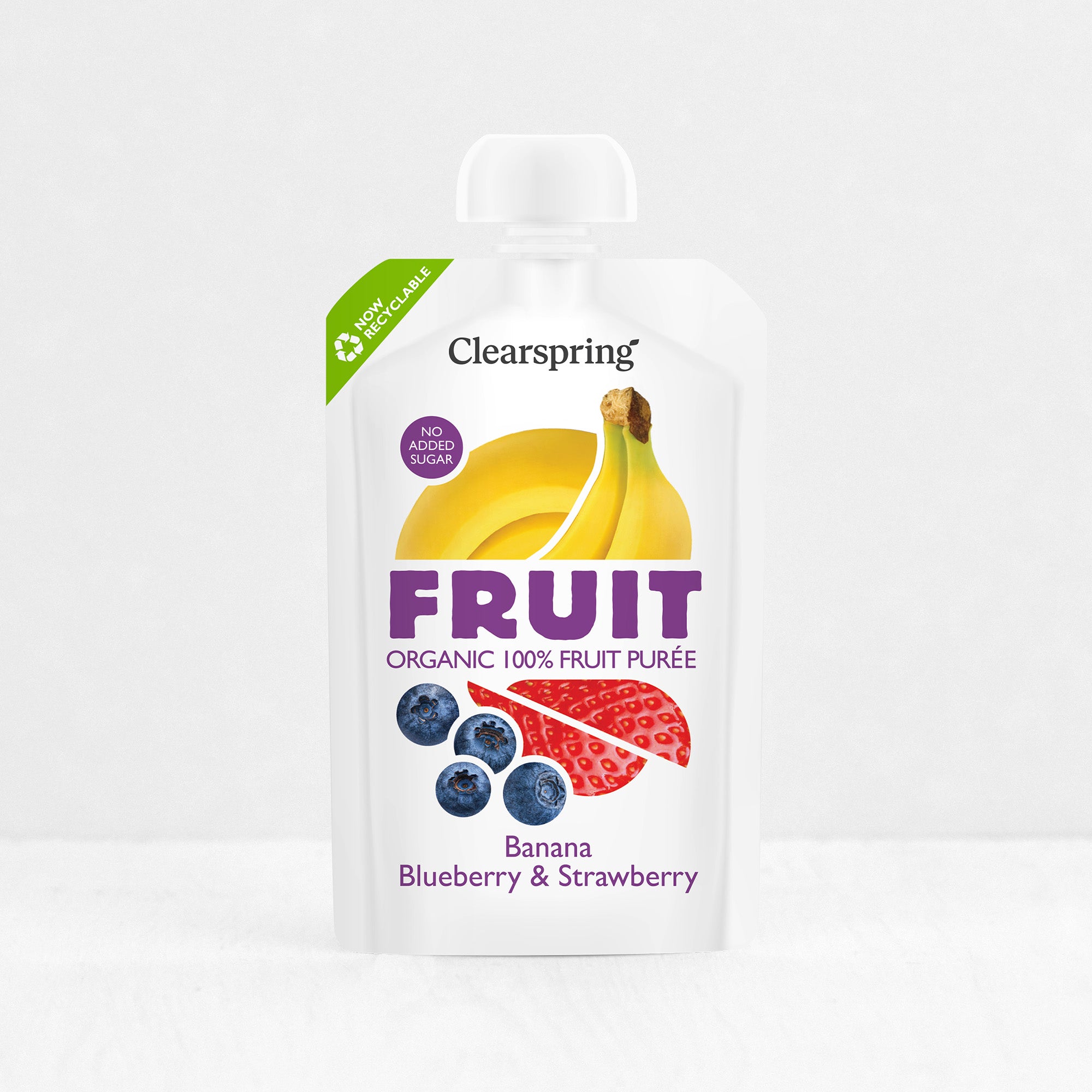 Clearspring Organic FRUIT 100% Fruit Purée - Banana, Blueberry & Strawberry