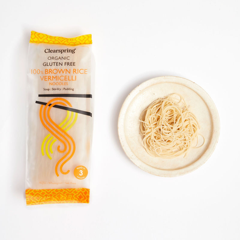 Clearspring Organic Gluten Free 100% Brown Rice Vermicelli Noodles