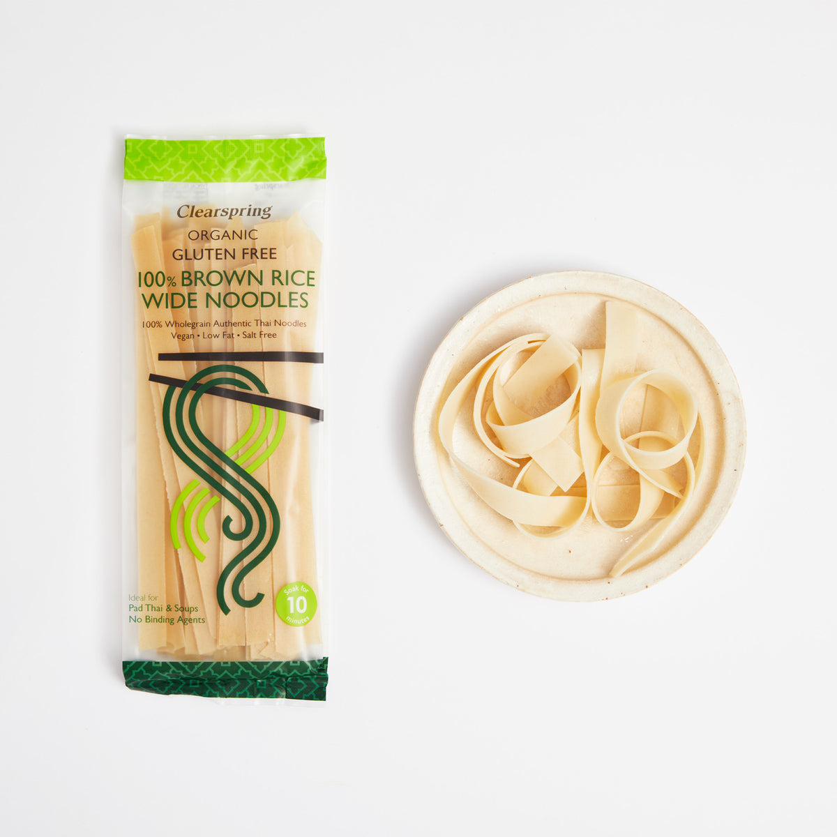 Clearspring Organic Gluten Free 100% Brown Rice Wide Noodles