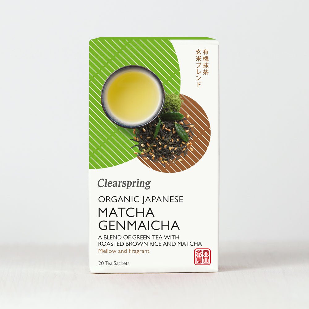 Organic Japanese Matcha Genmaicha - 20 Tea Sachets | Clearspring